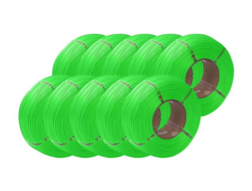 Bambu Lab Bright Green PLA Filament Refill 10 Pack - 1.75mm (1kg ...