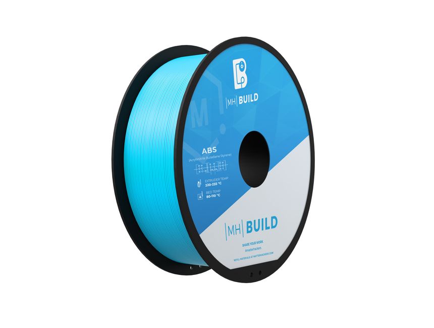 Light Blue MH Build Series ABS Filament - 1.75mm (1kg) | MatterHackers
