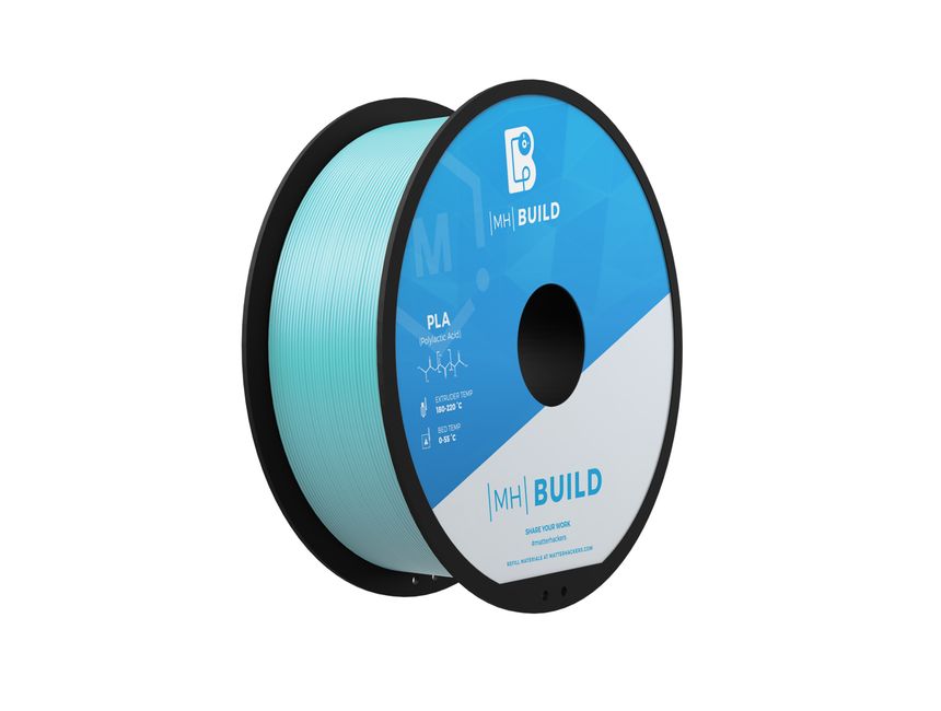 Sky Blue MH Build Series PLA Filament - 1.75mm (1kg) | MatterHackers