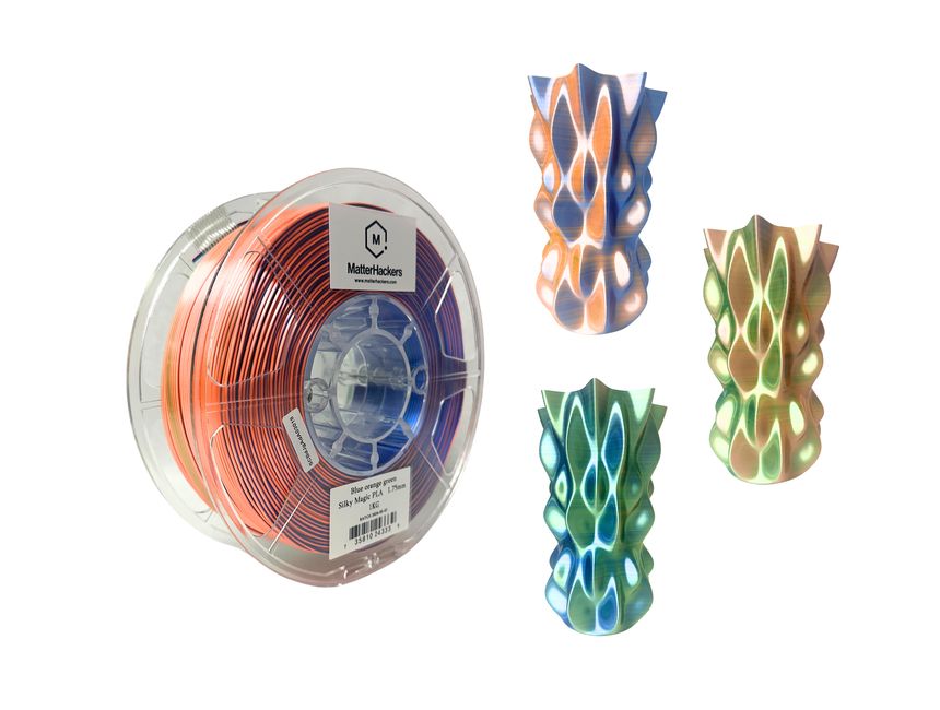 Blue Orange Green Silky MH Build Series Magic PLA Filament - 1.75mm ...