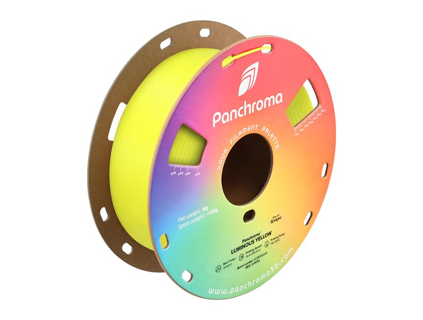 PolyMaker Panchroma Luminous Yellow PLA Filament - 1.75mm (1kg ...