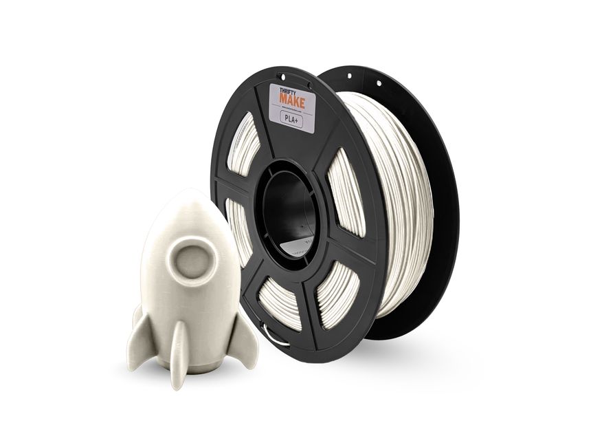 ThriftyMake White PLA+ Filament - 1.75mm (1kg) | MatterHackers