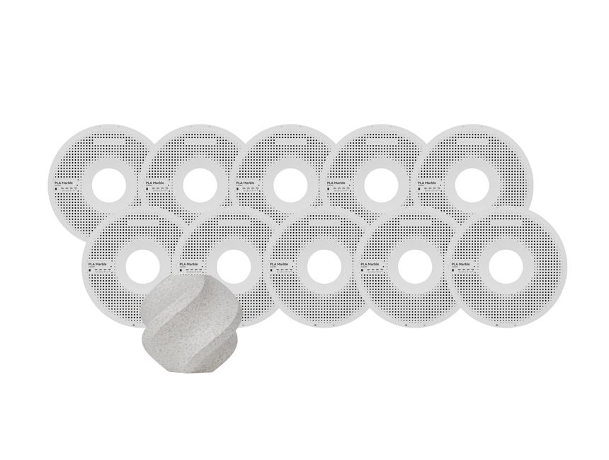 Bambu Lab White Marble PLA Filament 10 Pack - 1.75mm (1kg) | MatterHackers