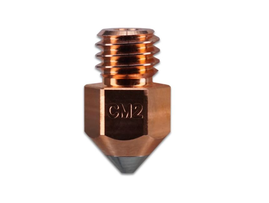Micro Swiss CM2 Copper Hardened Steel MK8 Nozzle - 0.40mm | MatterHackers