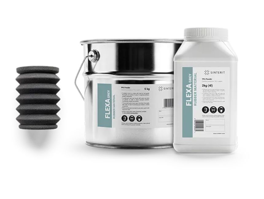 Sinterit Flexa Black Fresh SLS Powder (2kg) | MatterHackers