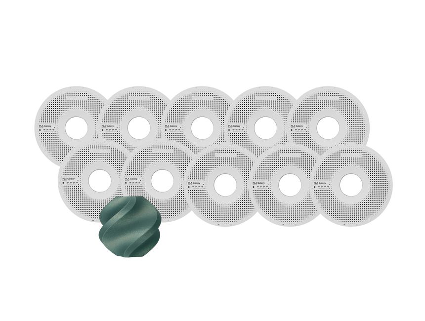 Bambu Lab Green Galaxy PLA Filament 10 Pack - 1.75mm (1kg) | MatterHackers