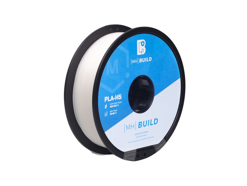 White MH Build Series High Speed PLA-HS Filament - 1.75mm (1kg ...