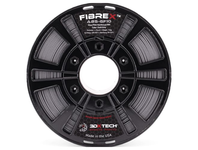 3DXTech FibreX ABS+GF Filament Dark Gray - 1.75mm (0.75kg) | MatterHackers