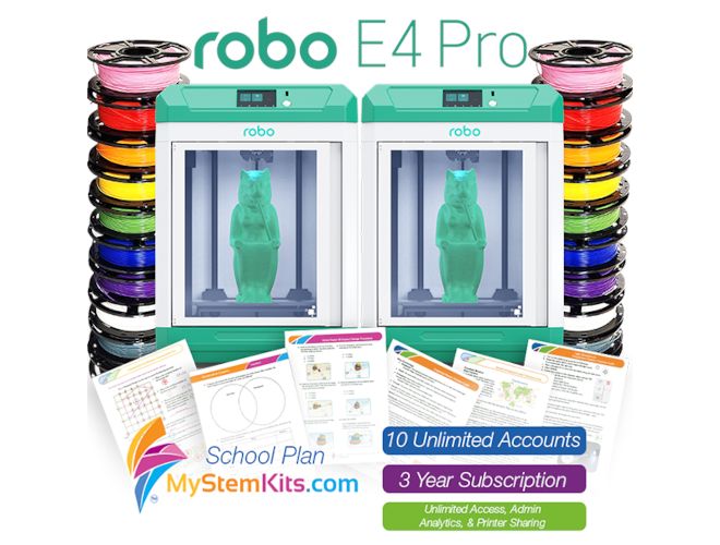 Robo E4 Pro and MyStemKit Bundle - School License and Material ...