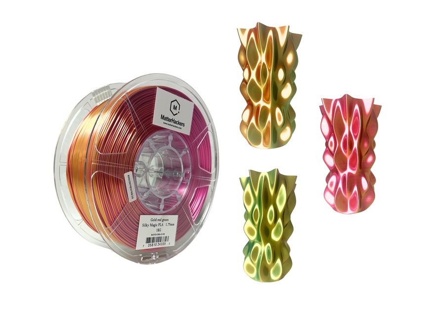 Gold Red Green Silky MH Build Series Magic PLA Filament - 1.75mm (1kg ...